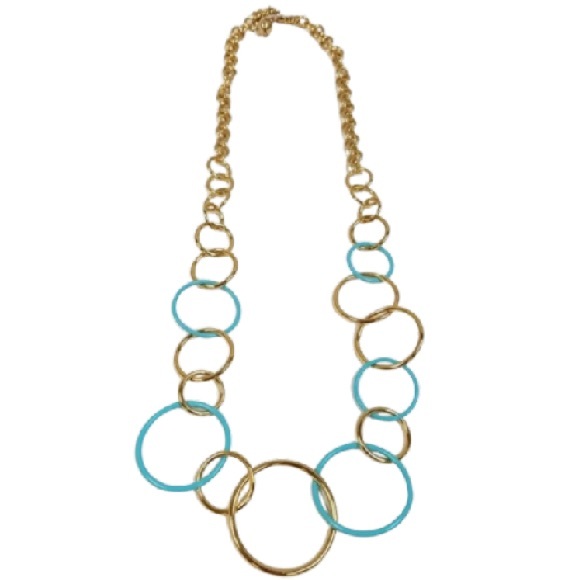 kate spade | Jewelry | 48 Kate Spade Chain Of Events Turquoise And Gold ...